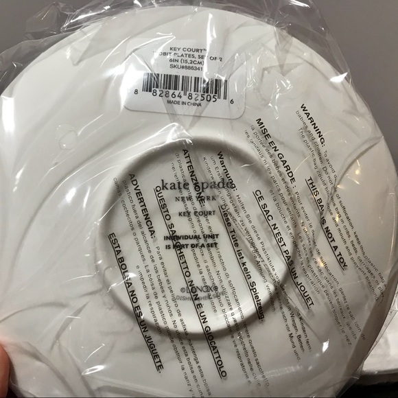 kate spade | Dining | Kate Spade Lenox Key Court Set Of 2 Tidbit Plates ...